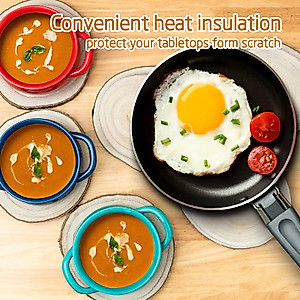 OBTANIM 5 Pcs Natural Wood Slices 6-7 Inch Large Unfinished Round Wooden Circles with Tree Bark for Table Centerpieces DIY Painting Crafts Wedding Christmas Ornaments