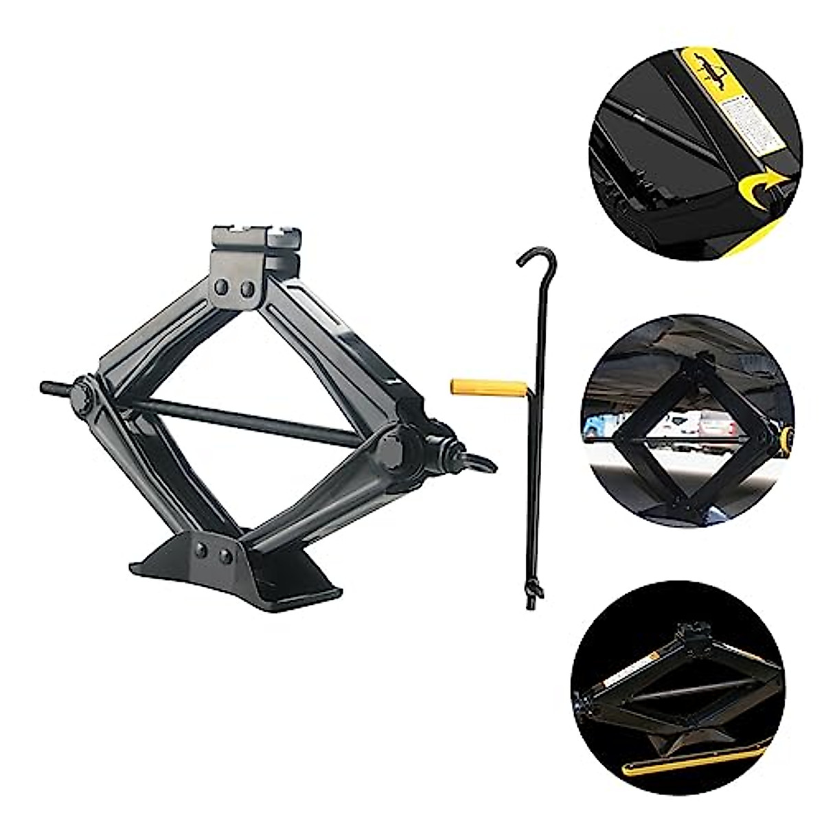 Vaguelly 1 Set Hand Jack Hand Tools tire Repair Tools tire Tool Scissor Jack Portable Jack for car Auto Hand Cranking Jack Steel 2.5 Ton Car Jack Tire Repair Jack Auto Repair Tool Scissors