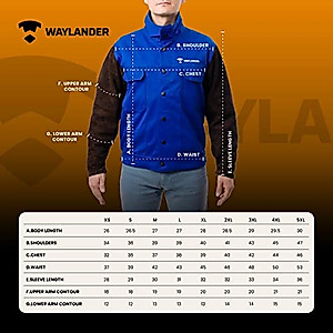 Waylander DVALIN Hybrid FR Leather Welding Jacket Flame Retardant Cotton Leather
