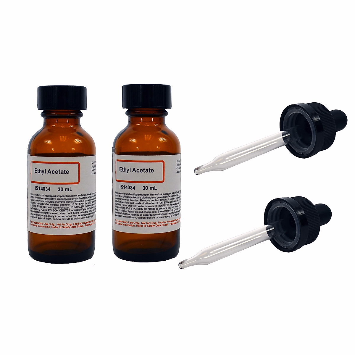 ALDON Innovating Science 2PK Ethyl Acetate for Entomology, 30mL Dropper Bottle - Laboratory Grade - Chemical Agent for Insect Collecting - The Curated Chemical Collection