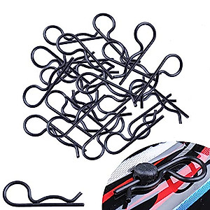 Hobbypark 200pcs RC Body Clips Pins & Foam Body Washers for All 1/10 1/12 Scale Traxxas Redcat HPI Himoto HSP Exceed RC Cars Parts Trucks Buggies Body Shell Replacement (Black Clips)