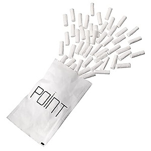 Point Cotton Nosebleed Plugs - Extra Absorbent Blood Clotting Cotton Rolls for The Nose (50 Count)
