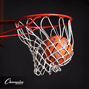 Champion Sports Rubber Intermediate Basketball, Heavy Duty - Pro-Style Basketballs, Various Sizes - Premium Basketball Equipment, Indoor Outdoor - Sports Education Supplies (Size 6, Orange)