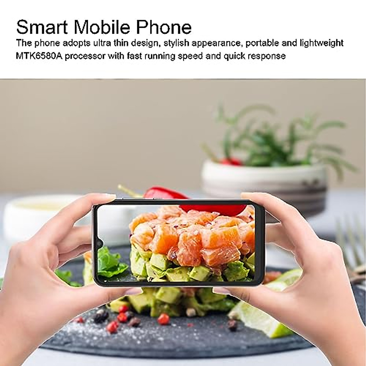 Yunseity Unlocked Smartphone, S23+ Ultra 6.26 Inch FHD Screen Ultra Thin Smartphone 4GB RAM 64GB ROM, 5MP+8MP Cameras, MTK6580A CPU Face Recognition Cellphone for Android 10.1 (Black)