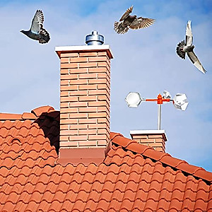 360 Degrees reflec Installed in Various Directions, Smooth Polishing Harmless Deterrent for Roof, Boat and The Top of Tall Chimney, 1Pack