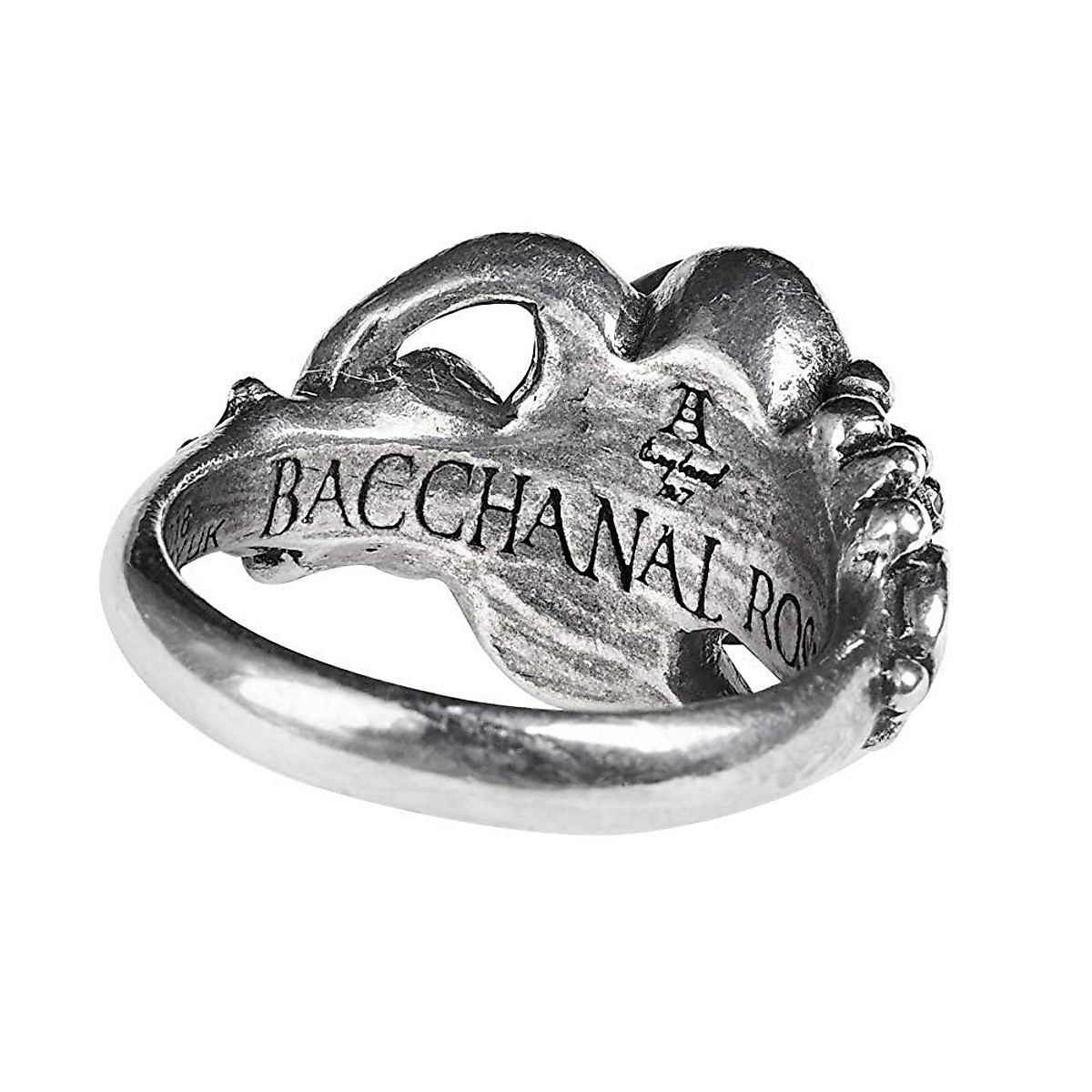 Alchemy Gothic Romantic Dark Desire Clear Crystal Bacchanal Rose Ring - Size N/7