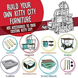 Kitty City Claw Indoor and Outdoor Mega Kit Cat Furniture, Cat Sleeper, Outdoor Kennel