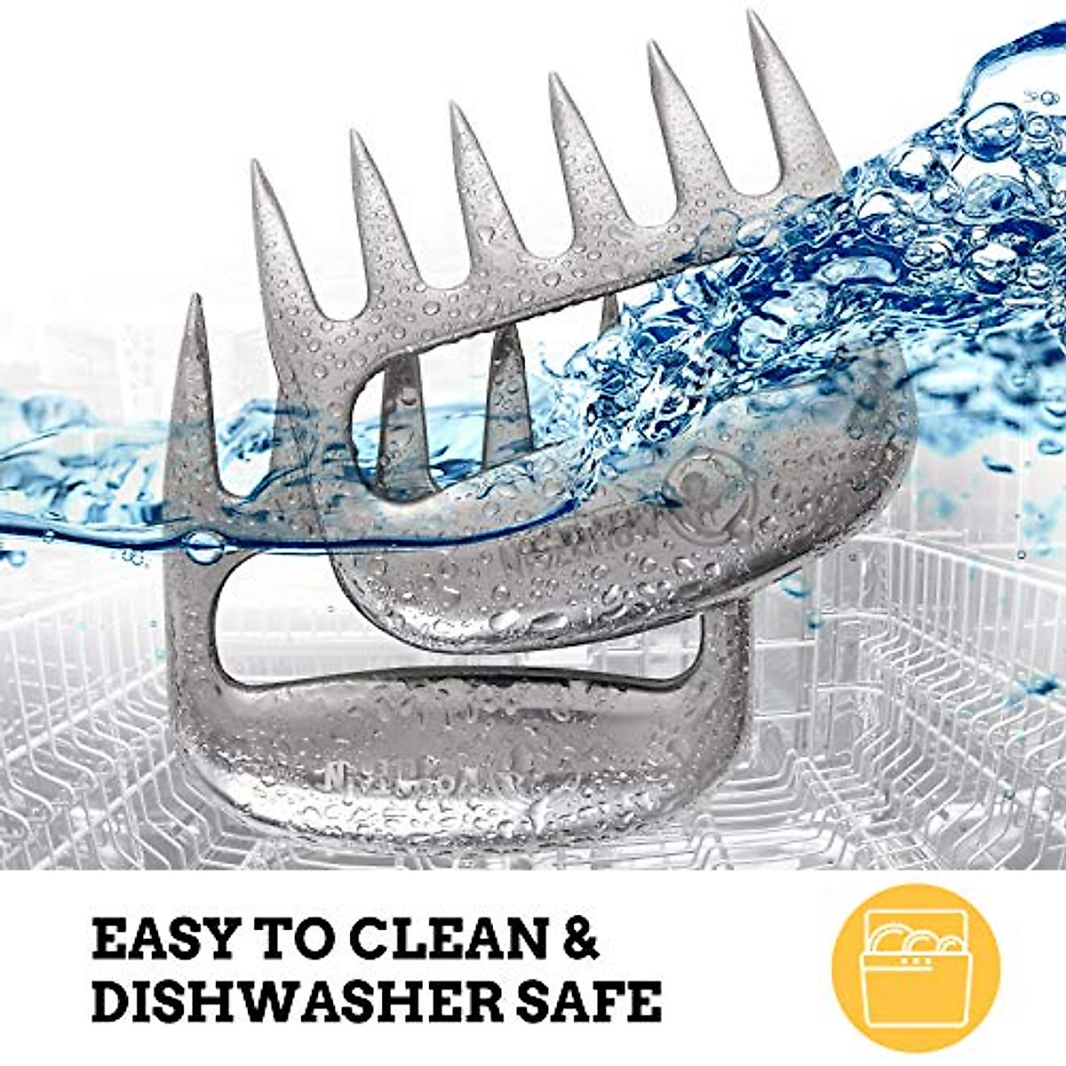 Mountain Grillers Meat Claws Meat Shredder for BBQ - Perfectly Shredded Meat, These Are The Meat Claws You Need - Best Pulled Pork Shredder Claw x 2 For Barbecue, Smoker, Grill (Stainless Steel)