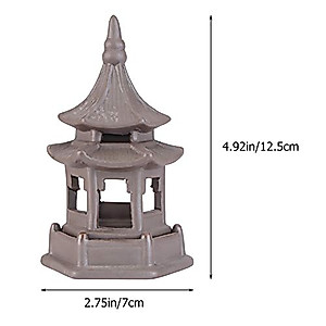 KESYOO Miniature Pagoda Statue Zen Garden Pagoda Figurine Chinese Zen Asian Decor Bonsai Decoration Miniature Accessories