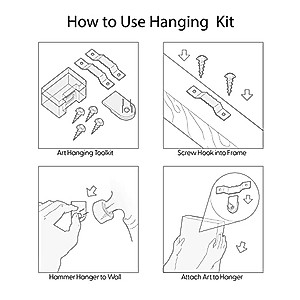 SIGNWIN Framed Canvas Print Wall Art Black Ink Paint Stroke Grid Landscape Abstract Shapes Illustrations Modern Art Minimal Relax/Calm Multicolor for Living Room, Bedroom, Office - 24"x36" Black