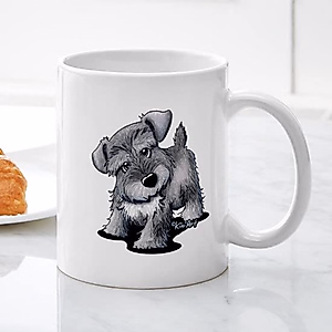 CafePress Kiniart Silver Schnauzer Mug Ceramic Coffee Mug, Tea Cup 11 oz