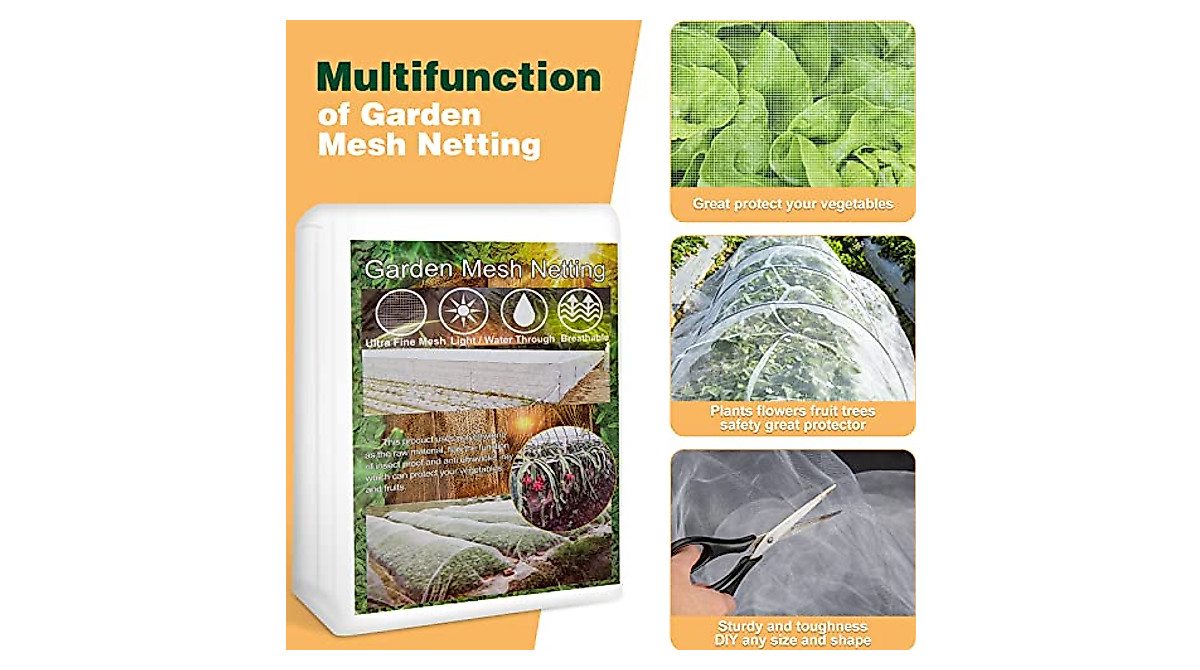 WADEO Garden Netting Kit for Garden Protection | Easy Setup & Durable Mesh