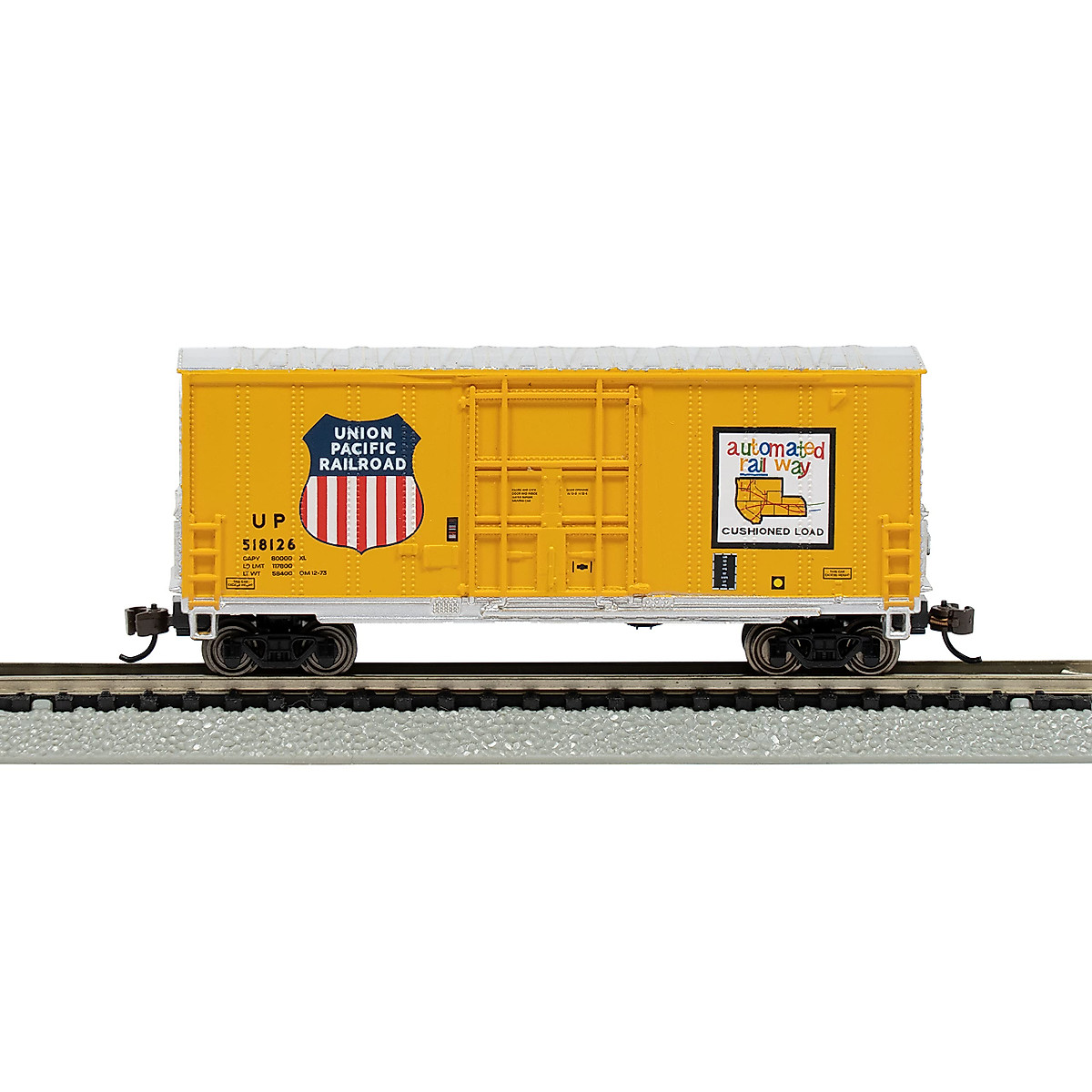 Bachmann Trains - HI-Cube Box CAR - Union Pacific® #518126 - N Scale Silver