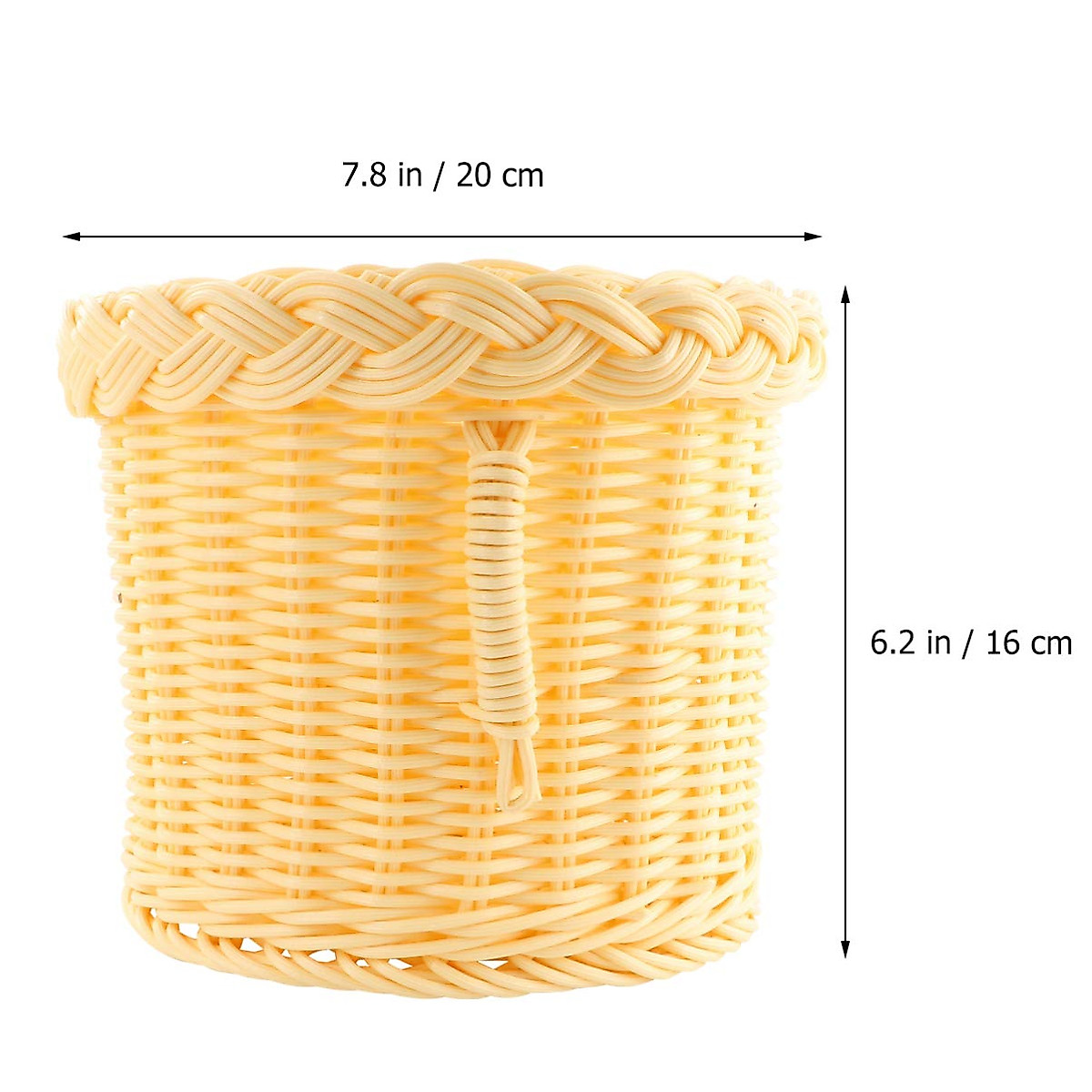 Cabilock Rattan Bread Basket Rattan Food Basket 1pc Bamboo Fruit Stand Candy Child Food Serving Baskets Tabletop Fruit Basket