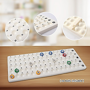 GSE Games & Sports Expert Bingo Master Board for 7/8" Bingo Balls, Bingo Calling Board for Bingo Game, Great for Parties, Large Groups, Family Game Nights (White)