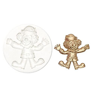 3D Halloween Clown Silicone Rubber Flexible Food Safe Mould Clay Resin Ceramics Candy Fondant Candy Chocolate Soap Mould Silicone Molds For Baking Epoxy Resin Baking Cakes Resin Crafts Resin Casting