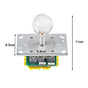 LED Arcade Illuminated Joystick,LED Colorful Illuminated Joystick Switchable from 4 to 8 Way Operation for Arcade Game For Arcade game for Video Game Arcad