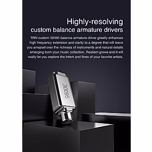 Senlee TRN ST1 in Ears Monitor 1BA 1DD Hybrid Dual Driver, in Ear Headphone Earbuds with 1 Dynamic and 1 Balanced Armature Driver TRN Headsets(No Mic, Blue)