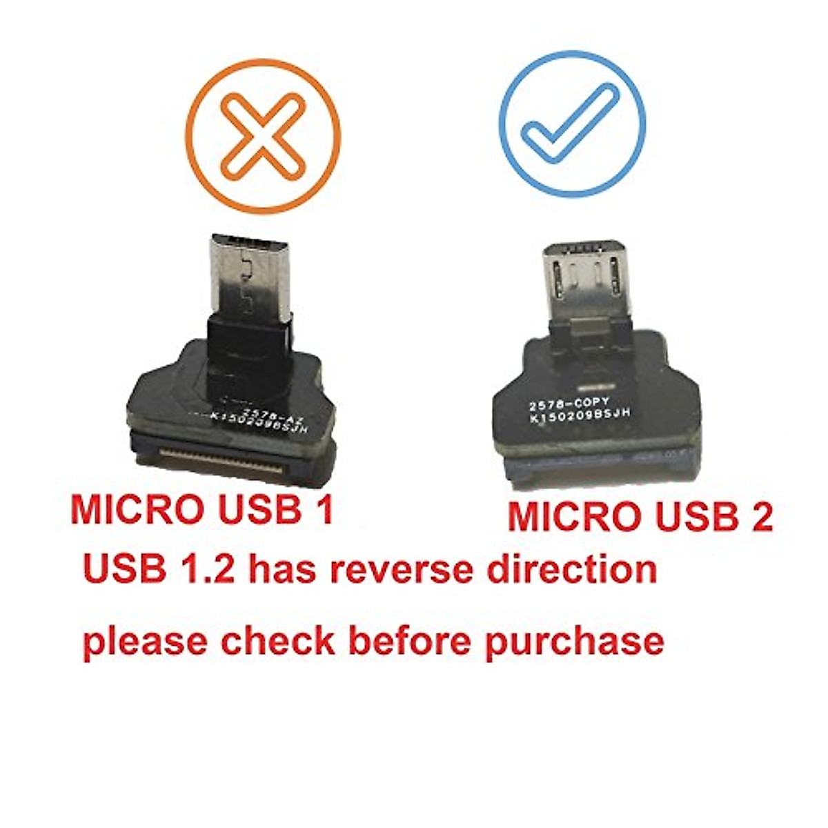 Permanent Ulter Flat Slim Thin Micro USB 90 Degree Angled Male to Micro USB Female for sync and Charging Black (10CM)