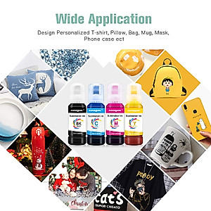 seogol 400ml Sublimation Ink for EcoTank Supertank Inkjet Printers ET-2720 ET-3710 ET-15000 ET-4760 ET-3760 ET-2760 ET-2750 ET-2700 ET-3700 ET-4700 ET-3750 ET-4750 (Offer ICC-Free Printing)