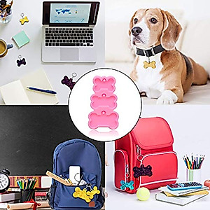 Diarypiece Pet Dogs Cats Tag Bone Shaped Keyring Epoxy Resin Mold,Key Chain Pendant Silicone Mould