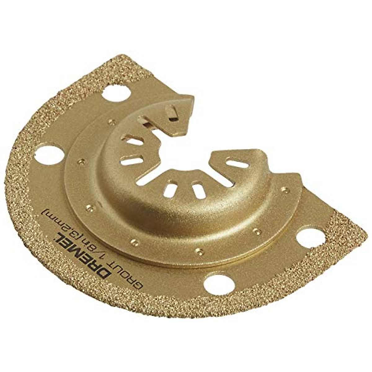 Dremel MM500 1/8-Inch Oscillating Multitool Blade for Grout Removal, Fast Cutting Carbide Accessory - Universal Quick- Fit Interface Fits Bosch, Makita, Milwaukee, and Rockwell , Gold