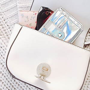 TENDYCOCO Money Clip with ID Window Hologram Card Holder Slim Coin Wallet for Women Girls