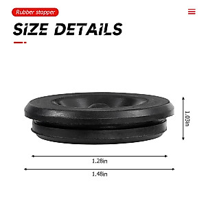 BELOMI 8 Pcs Trailer Wheel Rubber Grease Plugs, Auto Hub Dust Cap, Trailer Axle Rubber Ring Fuel Filling Caps, Compatible with Camper RV Hub Grease Plug Cover Axles