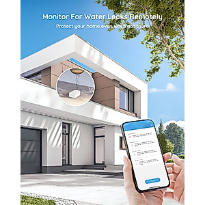 Govee Water Detectors 8 Pack Sensor with 100dB Adjustable Audio Alarm Bundle with Govee WiFi Smart Gateway with Alert Email & APP Push for Home Bedrooms