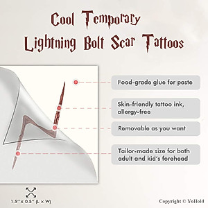 YoHold Magic Wand Making Kit, Wizard DIY Craft Painting Set,DIY Wand Making,Lightning Bolt Tattoo for Halloween Supplies,Kids Gift,Cosplay/Birthday Party Decor,School Student Activities-67pcs in All