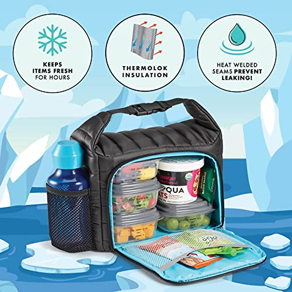 Fit+Fresh Willow Insulated Lunch Box for Kids, Lunch Box Kids Love for School - Lunch Bag Kids, Lunch Box Kids, Lunch Box for Girls, Lunch Box for Boys, Kids Lunch Bag, Lunchboxes Kids, Kids Lunchbox