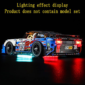GEAMENT LED Light Kit Compatible with Lego NASCAR Next Gen Chevrolet Camaro ZL1 - for Technic 42153 Model Set (Model Set Not Included)