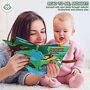 TOY Life Soft Baby Book 0-3-6-12 Months Baby Montessori Toys for 1 Year Old Touch and Feel Crinkle Cloth Books for Babies Newborn Infant Sensory Book Baby Crinkle Chew Toys Newborn Gift Set for Boy