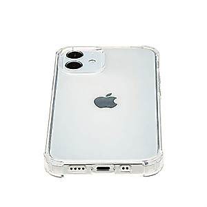 Amazon Basics Shockproof and Protective Case For iPhone 12 mini, Crystal Clear