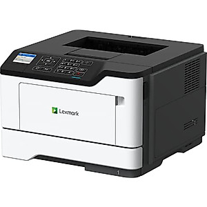 Lexmark MS521dn Monochrome Laser Printer for Office, Two-Sided Duplex Printing, Print Speed 46 ppm, 2.4 inch LCD Display, 1200 DPI, Black/Grey (36S0300)
