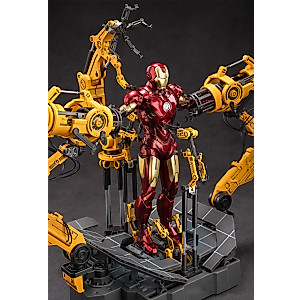 BANOBI Ironman MK4 Suit-up Gantry,7 Inch Action Figure,Collectible Ironman Scence,Light with Platform