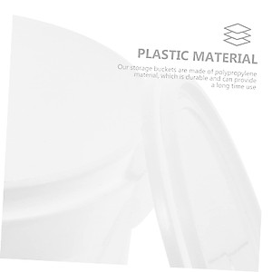 Alipis 2pcs Storage Bucket Containers with Lids Storage Bins Toys Bathtub Plastic Ice Buckets White Storage Bin Plastic Water Bucket White Plastic Water Bucket Liquid Holder Child Pp