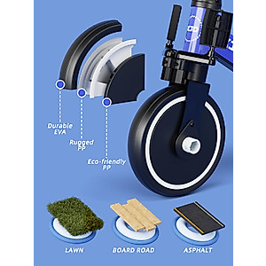 ﻿XJD 5 in 1 Toddler Bike, Tricycle for Toddlers 1-3 with Adjustable Seat Height, Removable Pedals, Ideal Balance Bike Birthday Gifts and Toys for Boys and Girls (Blue)