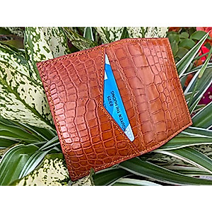 Vietnam Double side Brown Crocodile Alligator leather skin Credit Cardholder, leather credit cardcase, leather creditcard cover