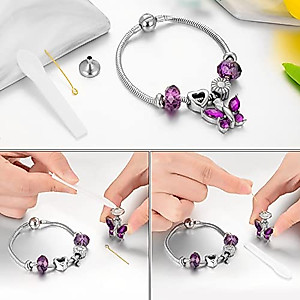 SOITIS Urn Bracelet for Ashes Butterfly Cremation Bracelet Stainless Steel Ashes Keepsake Memorial Urn Bangle for Women