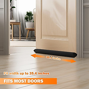 LEPAYU Door Draft Stopper Twin Double-Sided Under Door Noisy and Light Blocker with Durable Nylon Cover, 35 inch Adjustable Cold Air Breeze Blocker for Interior Doors and Windows