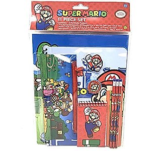 Super Mario School Stationary Set 11pc Value Pack