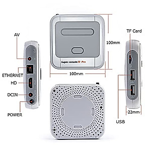 Kinhank Super Console X Pro,117,000+ Classic Games Retro Video Game Console,Gaming Systems for 4K TV HD/AV Output,Dual Wireless 2.4G Controllers,Up to 5 Players,Gift for Men(256G)