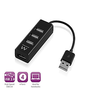 Ewent 4 Port USB 2.0 Hub - Black