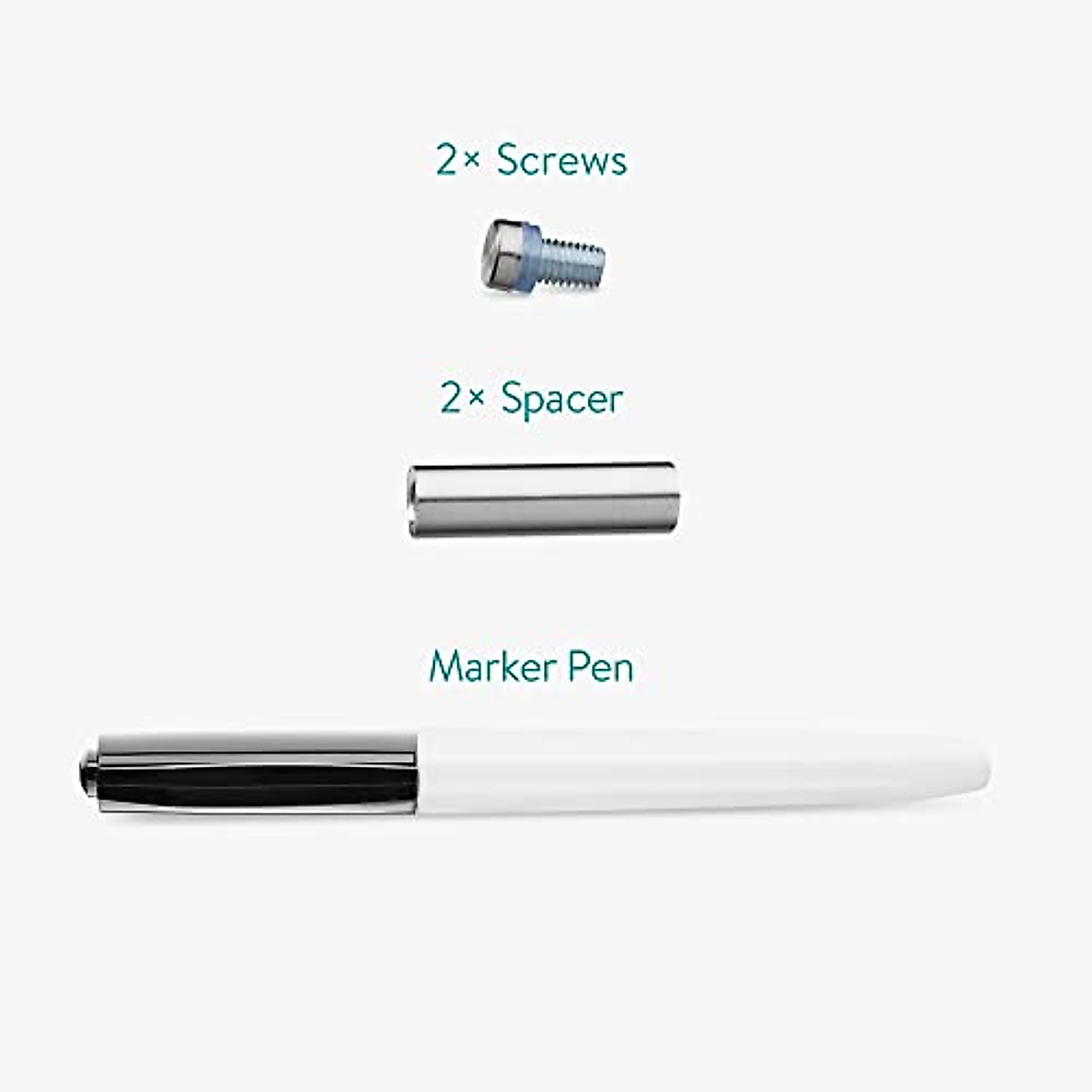 Navaris Weekly Whiteboard Planner - Small Dry Erase Glass Whiteboard to Do Calendar for Office Desk Dry Erase Schedule Board - 16 x 6 Inches - Flowers