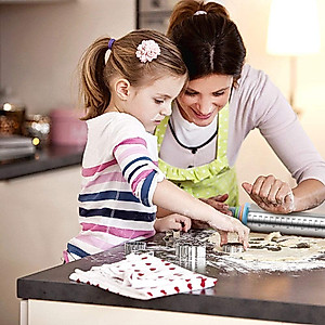 Prokitchen 23.6 Inch Rolling Pin with Thickness Rings-Adjustable Stainless Steel Roller Guides Spacers Baking Tools for Dough Pizza Pie and Cookies