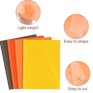 NEBURORA 108 Sheets Autumn Gift Wrap Paper Orange Brown Yellow Tissue Paper Fall Tissue Bulk for Thanksgiving Day Birthday Holiday Presents Packaging and Fall Theme Party Decoration