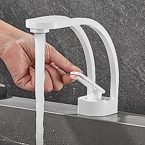 SWHC Bathroom Taps, Bathroom Sink Taps Basin Taps Taps for Bathroom Sink Brass Basin Mixer Tap for Bathtub or Kitchen Deck Mount