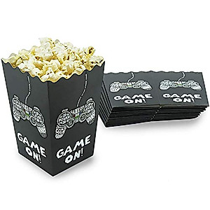 100 Pack Mini Paper Popcorn Boxes, Themed Video Game Party Decorations for Treats, Snacks (3.3 x 5.5 in)
