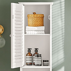 Haotian Tall Bathroom Storage Cabinet Freestanding Cabinet Slim Cabinet with Shelves and Drawers, White FRG236-W